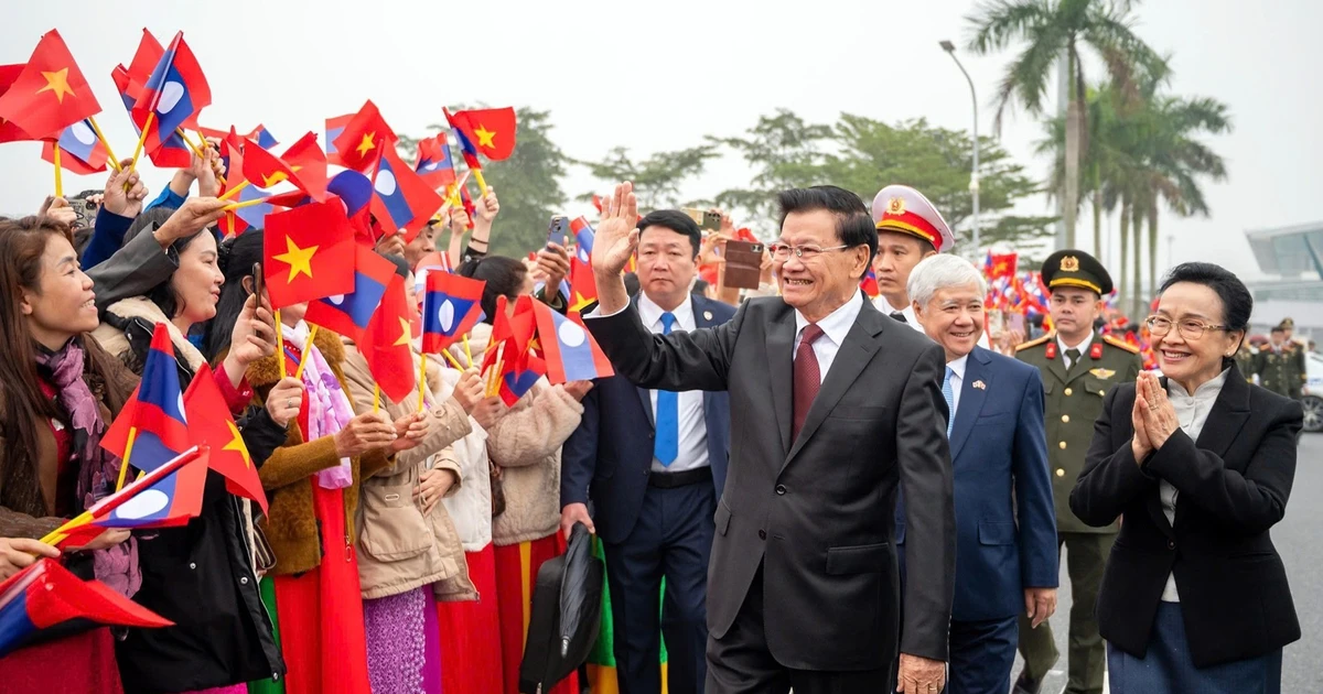 Le secrétaire général du PPRL et président du Laos entame sa visite d ...